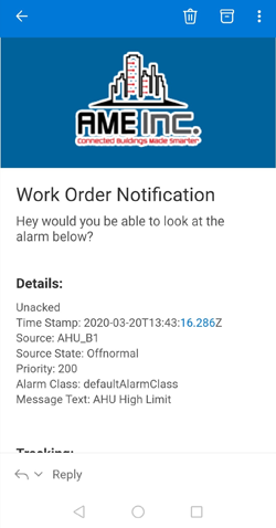 N4 Alarm to Work Order Email Service | Works Software